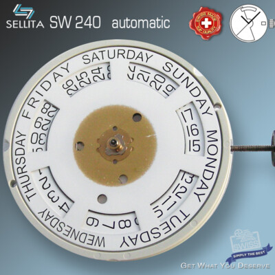 MOVEMENT SELLITA SW240, AUTOMATIC, DAY-DATE - compatible ETA 2834-2 | eBay