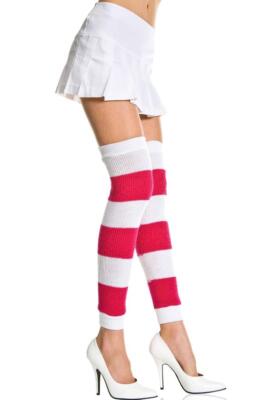 sexy MUSIC LEGS acrylic STRIPED footless THIGH highs STOCKINGS leg ...