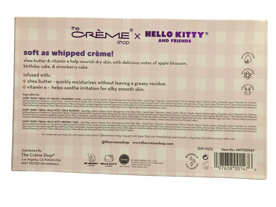 Crème Shop x Hello Kitty & Friends Handy Dandy Cream Set Limited ...