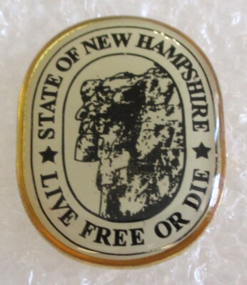 State of New Hampshire Tourist Travel Souvenir Pin - Live Free or Die ...