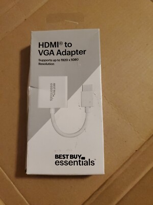 Best Buy essentials- HDMI to VGA Adapter - White | eBay