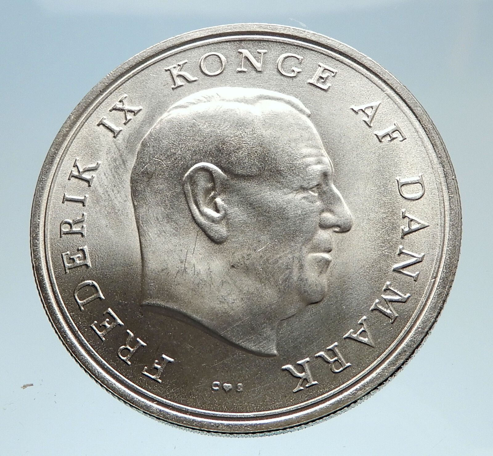 1967 DENMARK Marriage of Princess Margrethe II HUGE Silver Danish Coin ...