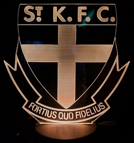 St Kilda Saints Footy ClubAcrylic LED 7 Colour Night Light Touch Lamp ...