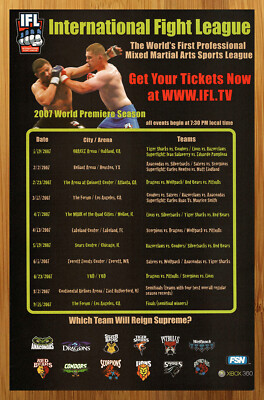 2007 IFL International Fight League Vintage Print Ad/Poster Sports MMA ...