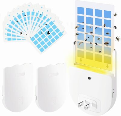 Flying Insect Trap Plug in Fly Trap Indoor Light Trap Mosquito Bug ...