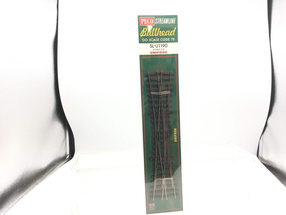 Peco SL-U1190 OO Gauge Code 75 Unifrog Bullhead Double Slip | eBay