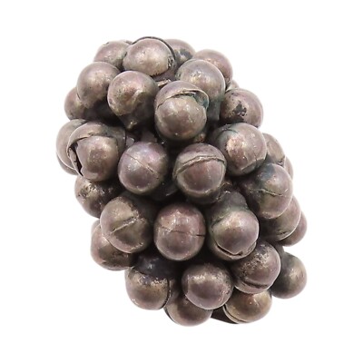 925 Sterling Silver Vintage Ring Antique Dark Tone Bunch Of Grapes Sz 6 ...