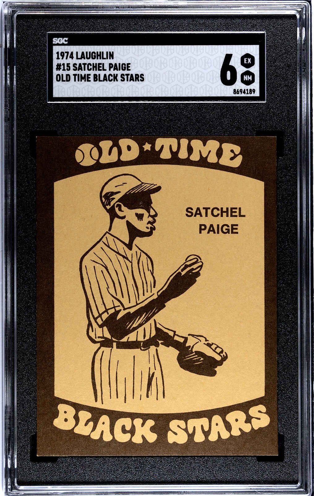 1974 LAUGHLIN OLD TIME BLACK STARS #15 SATCHEL PAIGE HOF SGC 6 | eBay