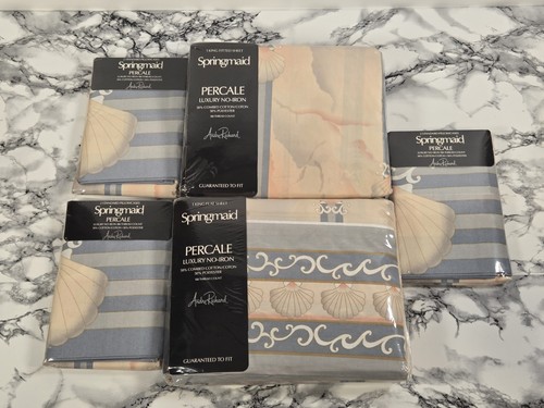 Springmaid Percale Andre Richard King Set With Flat + Fitted Sheet ...
