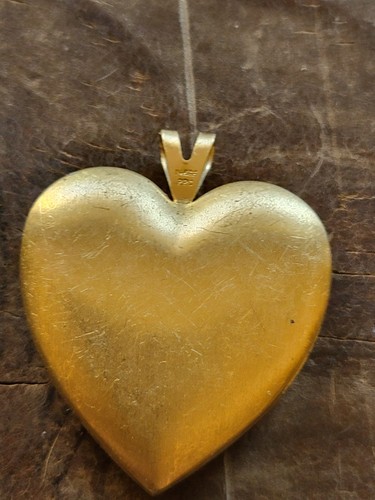 Vintage Estate Jewelry 14K Gold Filled GF Ppc Etched Heart Locket 5.5 ...