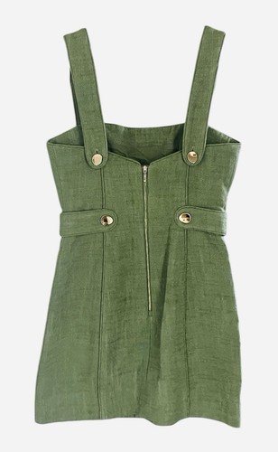 Acler Dress Wilrose Linen-Blend Mini in Green Size AU 8/US 4 | eBay