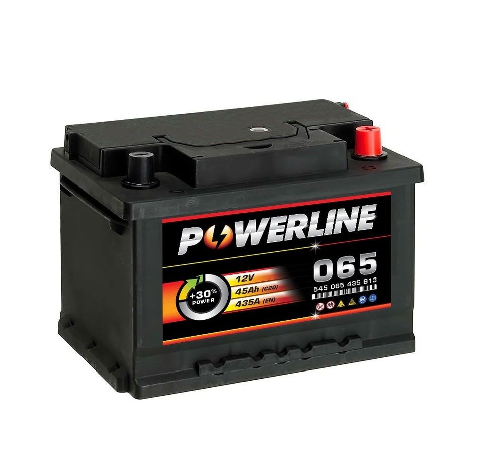 Car Battery 065 Powerline 065 435A 45Ah 4Yr Warranty 242x175x190 | eBay