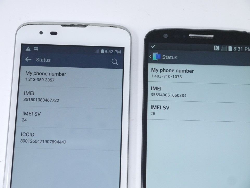 Lot of 3 Working LG Android Smartphones - K7 MS330 / G2 D803 / G3 Vigor ...