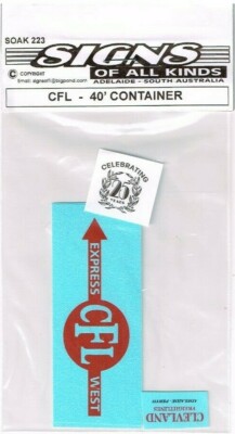 SIGNS OF ALL KINDS - CFL HO 40-foot CONTAINER DECAL 223 | eBay Australia