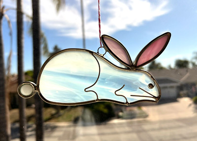 Handmade Stained Glass Suncatcher Bunny Rabbit | eBay