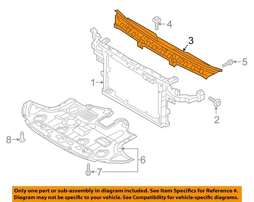 KIA OEM Niro Radiator Core Support-Sight Shield Splash Cover Panel ...