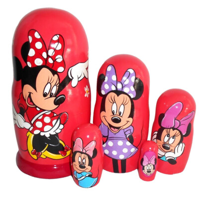 Minnie Mouse Russian Dolls- 18cm (Set Of 5) | eBay