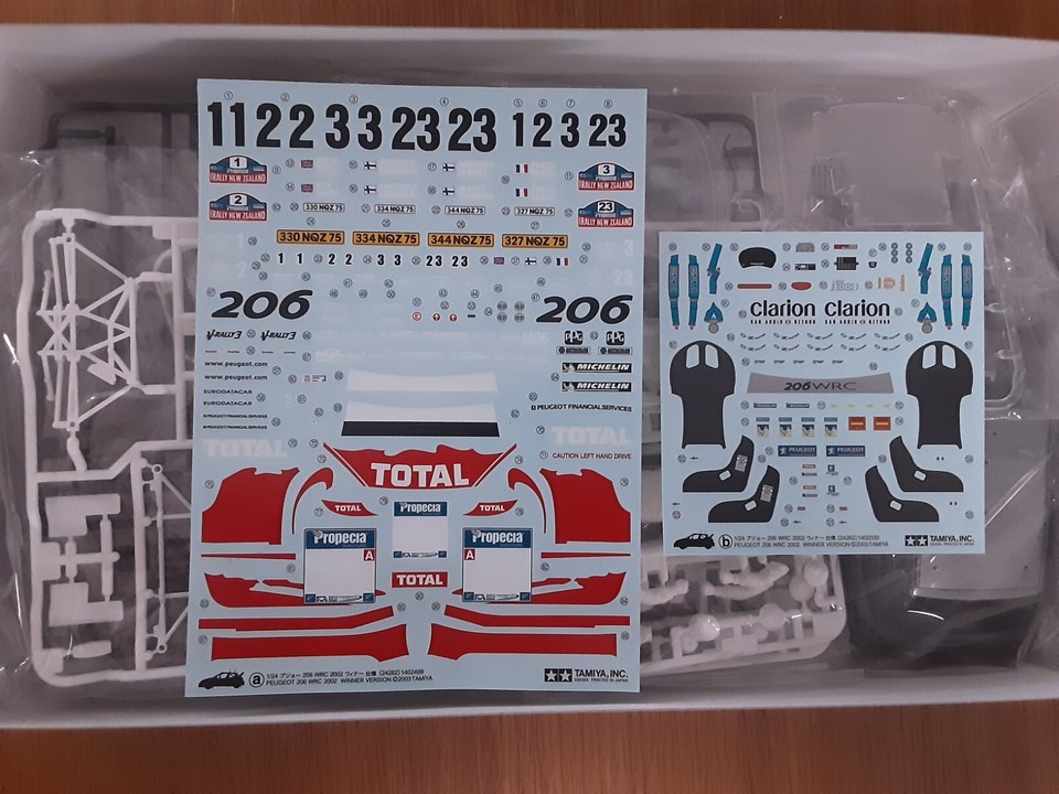 Peugeot 206 WRC 2002 Model Car Kit, 1/24, 2003 Tamiya 24262, 2002 ...
