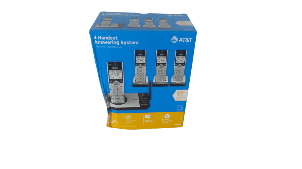 AT&T CL82407 DECT 6.0 4-Handset Cordless Phone 4 Handsets - Free ...