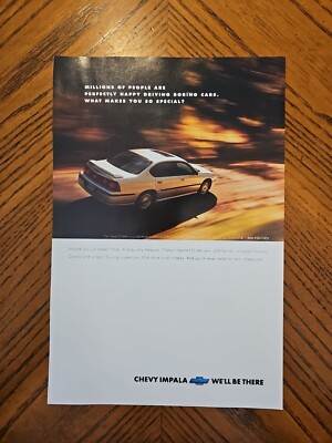 Vintage Chevrolet Magazine Print Ad Chevy Impala 2001 | eBay