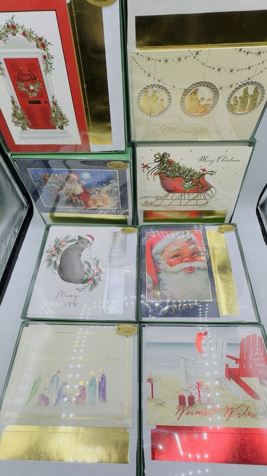 8x16 - 128 Cards Christmas Santa Greeting Cards Holiday Collection ...