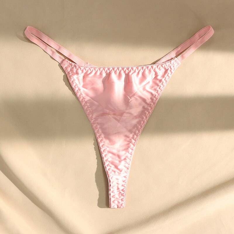 5 Pcs Lot Womens Sexy Satin Thongs Panties Silky G-string Underwear,S M ...