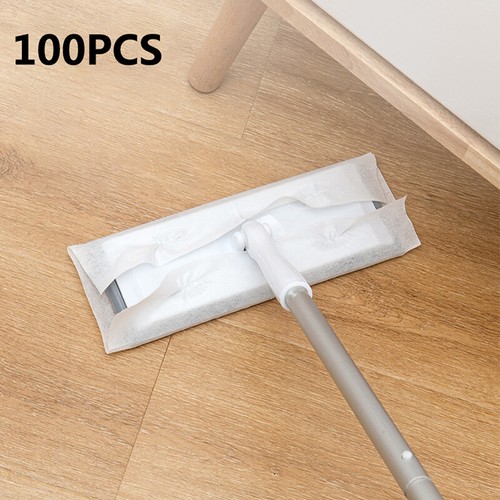 100pcs Disposable Electrostatic Dust Removal Mop Paper Home Kitchen ...