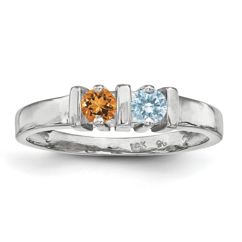 Mothers Ring 14K Solid Gold 1 to 6 Round Birthstones, Mother Day Rings ...