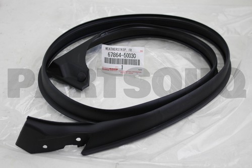 6786450030 Genuine Toyota WEATHERSTRIP, FRONT DOOR, UPPER, LH 67864 ...