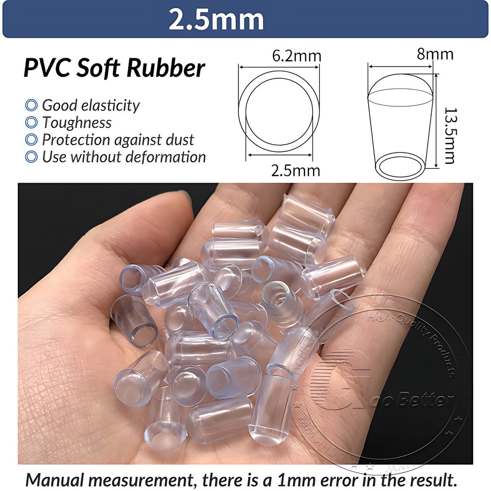 PVC Round Rubber End Caps Protection Cap Threaded Cover Pipe Tubing ...