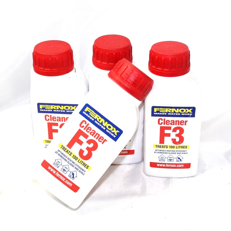 4 x 265ml Fernox F3 Central Heating Cleaner Fluid - SPECIAL OFFER ...