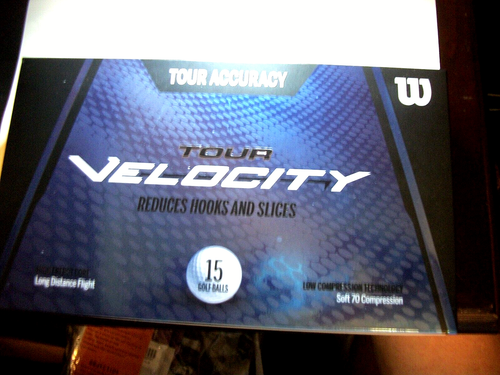 NEW WILSON TOUR VELOCITY 15 GOLF BALLS LONG DISTANCE FLIGHT SOFT 70 ...