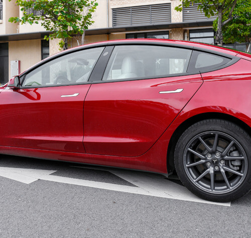 For Tesla Model 3 2017-2023 Matt black ABS Side Window Molding Cover ...