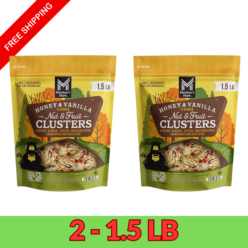 honey vanilla nut fruit clusters 24 oz x 2 healthy snack mix by Member ...