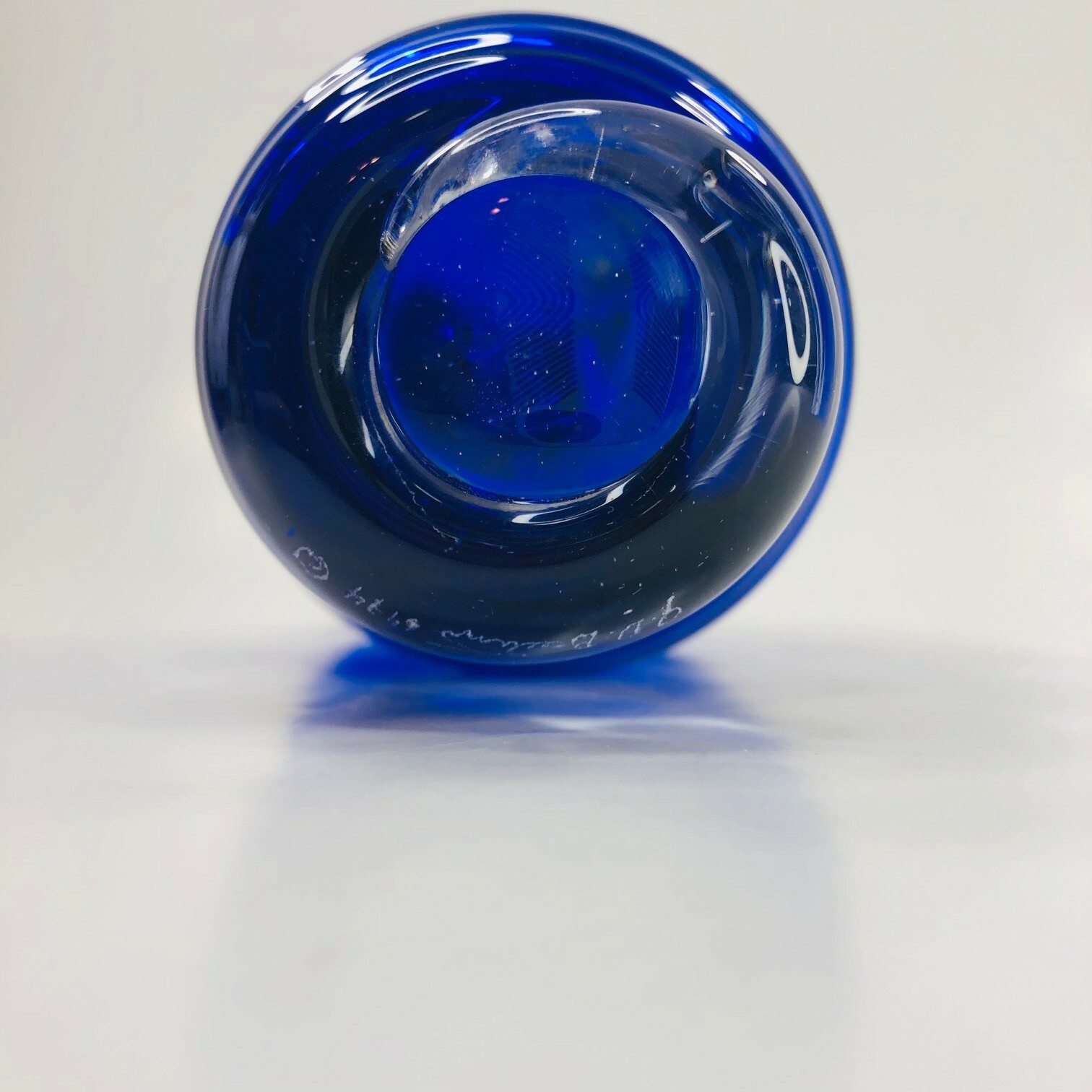 Art Glass Cobalt Blue Conch Shell Sculpture Signed Dated Vintage | eBay