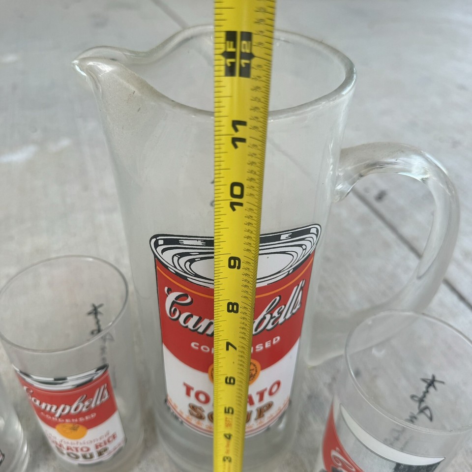 Vintage Collectable Andy Warhol Campbell's Soup Highball Glasses And ...