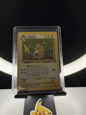 Pokémon TCG Raichu Base Set Holo Card 14/62 Unlimited Holo Rare | eBay