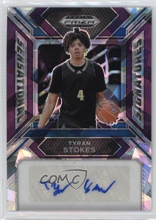 2024 Panini Prizm Draft Picks - Sensational Signatures Tyran Stokes #SS-TSK Purple Ice Prizm /99 ...