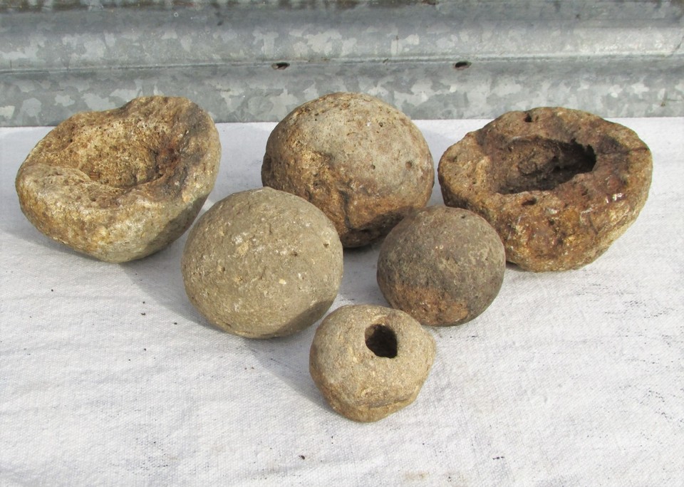 METEORITE ROUND ROCK WEAUBLEAU IMPACT STRUCTURE EGG BOWL LOT Missouri ...