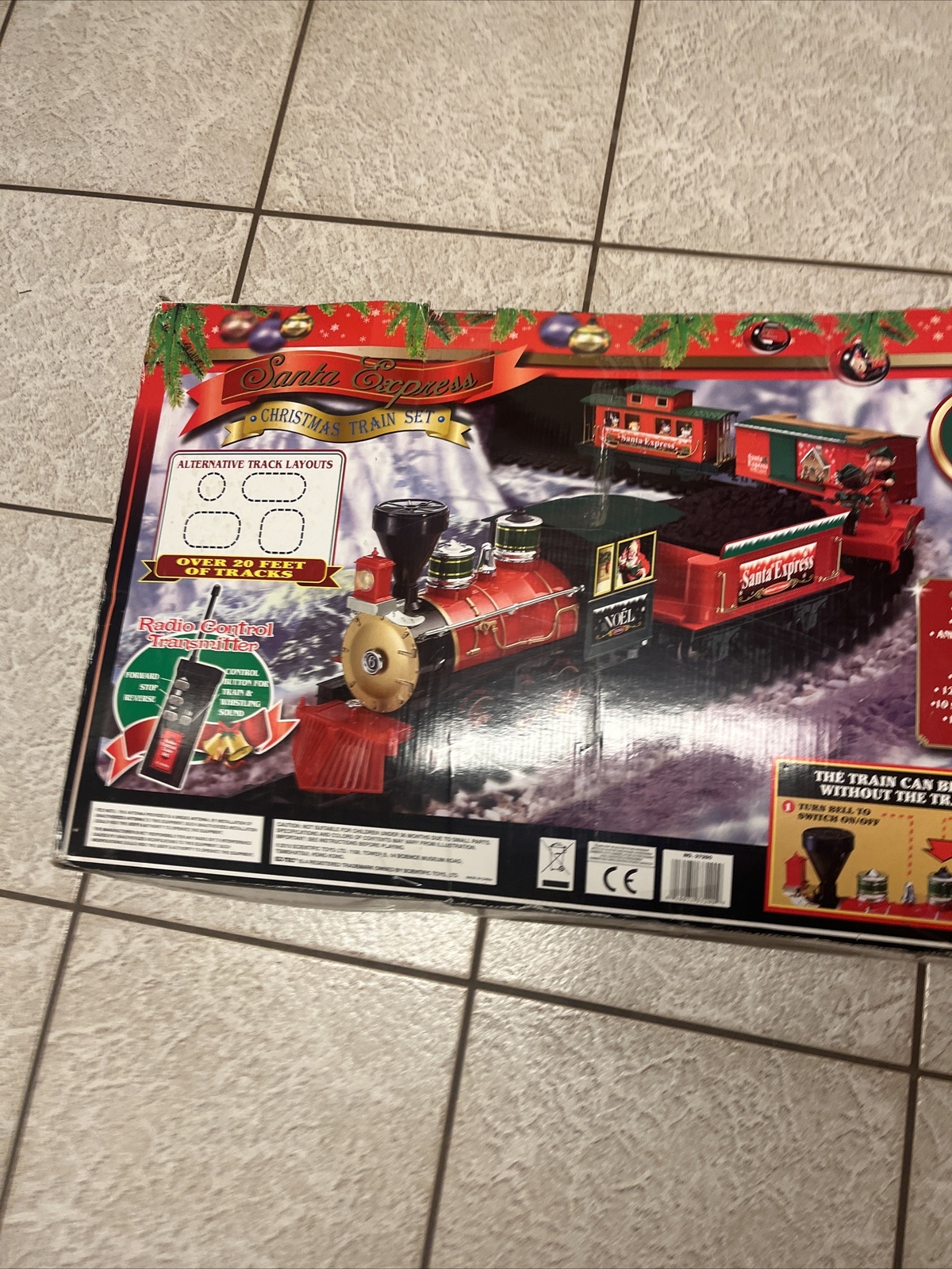 Santa Express Christmas Train Railroad EZTEC Orig. Box Plays Music 33 ...