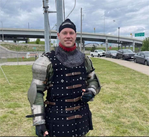 chainmail Bishop mantle , Throat protection for Buhurt , Sca , Larp ...