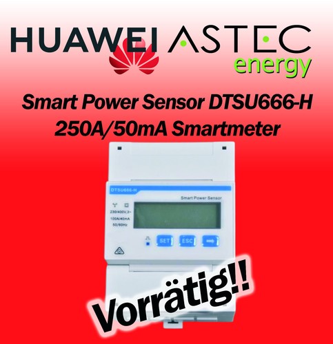 Huawei Smart Power Sensor DTSU666-H 250A/50mA Smartmeter 3Phasen Luna ...
