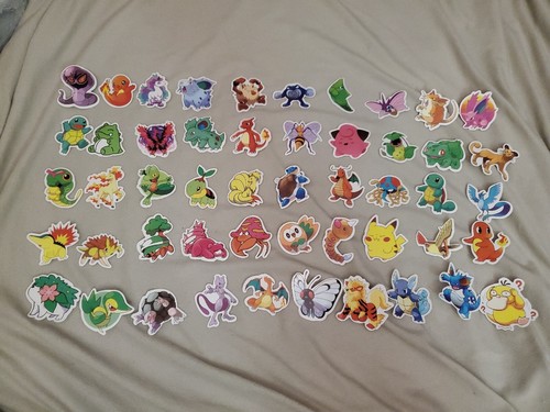 Lot of 50 Pokemon Assorted Anime Cartoon Stickers | eBay