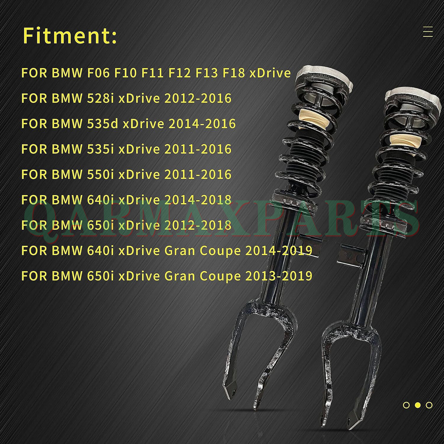 Pair Front Shock Struts Assembly For BMW F10 F11 528i 530i 535i 550i ...