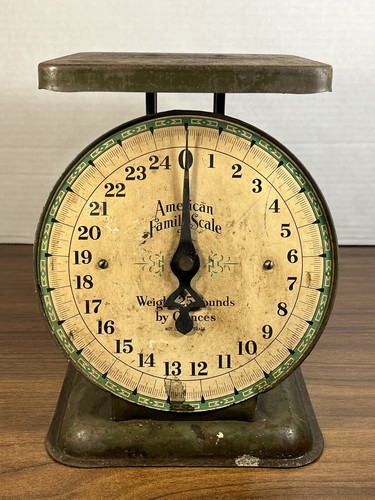 Vintage American Family Scale 25 Pounds by Ounces Green All Original ...