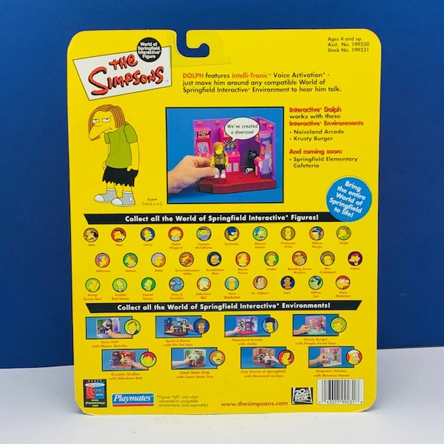The Simpsons action figure toy Playmates World Springfield vtg Dolph ...