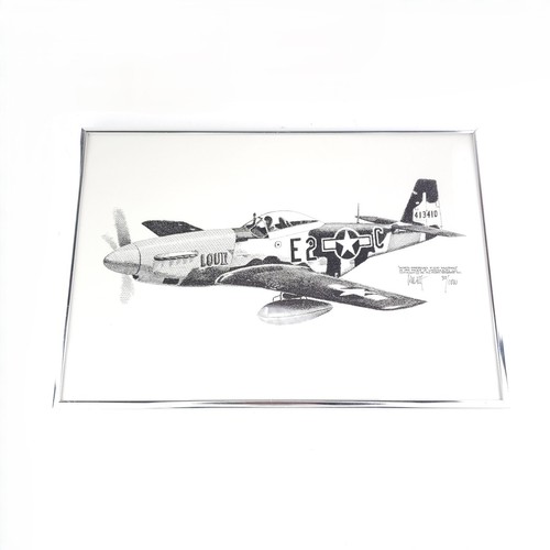 Joe Milich North American P-51D Mustang Military Aircraft Signed Print ...