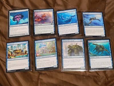 MTG Sea Creatures x8 Phase Dolphin,Riptide Turtle,Misford River Turtle ...