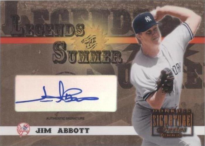 2003 Donruss Signature Series - Legends of the Summer Jim Abbott #LS-21 ...
