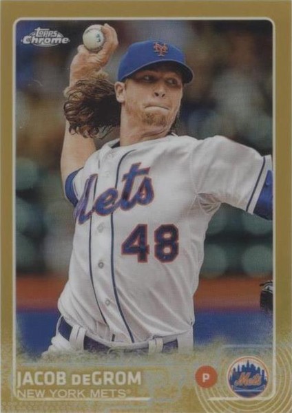 2015 Topps Chrome - Gold Refractor #183 Jacob deGrom /50 for sale ...